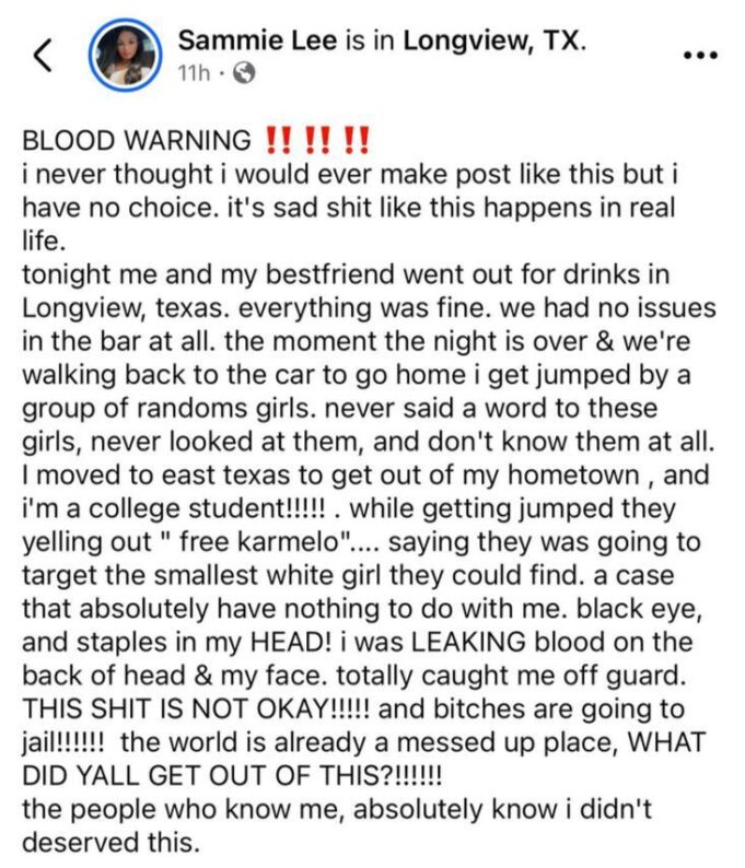 Longview, Texas Hate Crime: Karmelo Anthony Supporters Assault Sammie ...